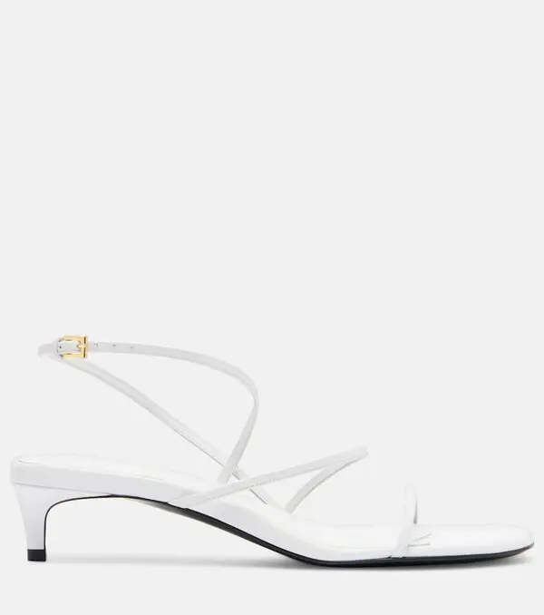 Khaite Loop 35 Leather Sandals - White