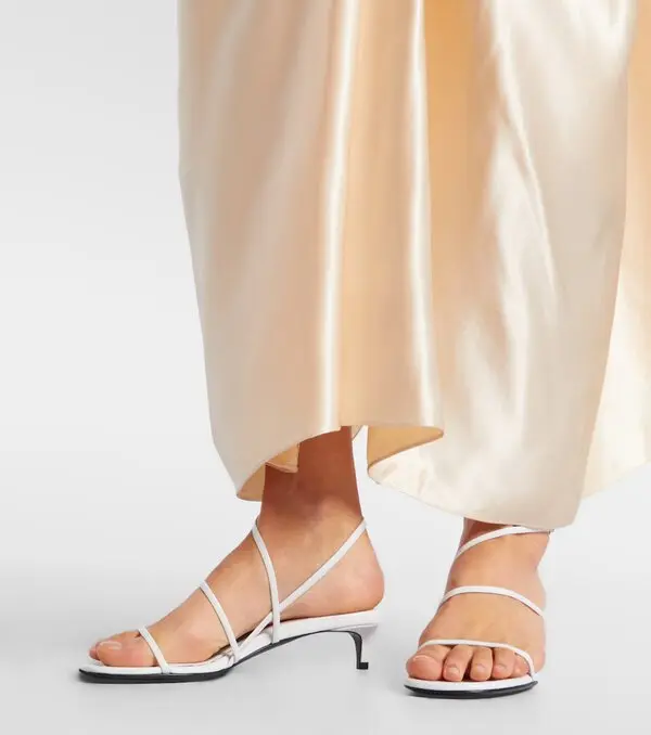 Khaite Loop 35 Leather Sandals - White