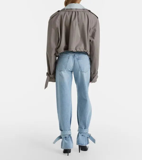 AGOLDE Cinched Hem Straight Jeans - Blue