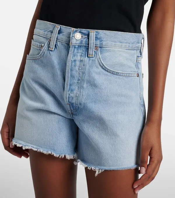 AGOLDE Parker Long Distressed Denim Shorts