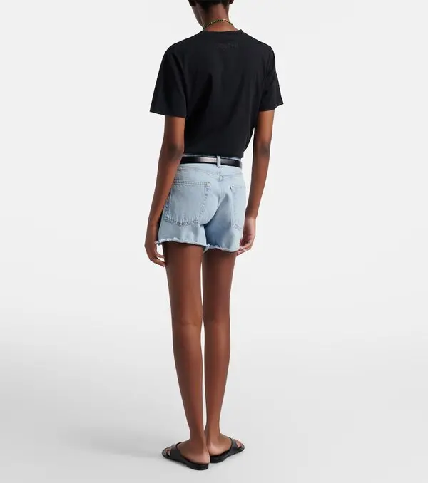 AGOLDE Parker Long Distressed Denim Shorts