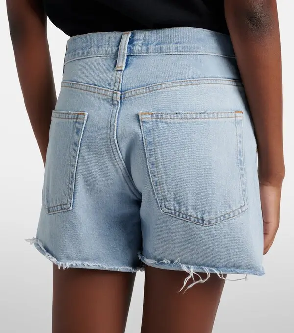 AGOLDE Parker Long Distressed Denim Shorts