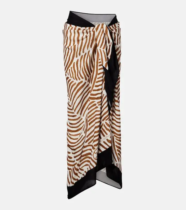 VIX PAULA HERMANNY Printed Beach Cover-up - Brown