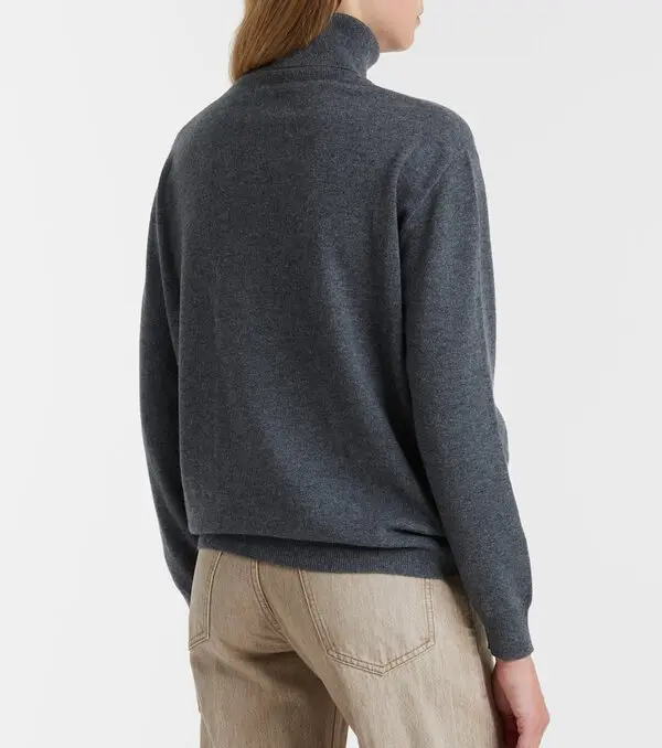 Brunello Cucinelli Cashmere Turtleneck Sweater - Grey