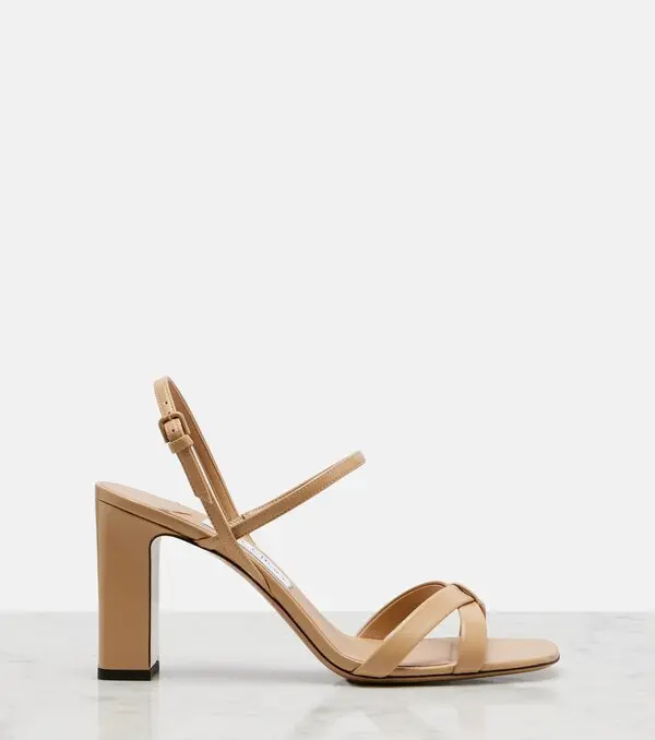 JIMMY CHOO Elsy Leather Slingback Sandals