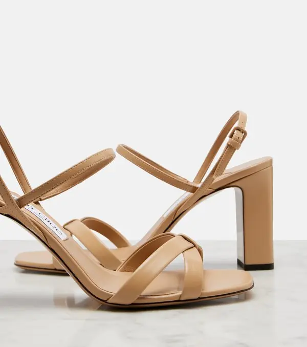 JIMMY CHOO Elsy Leather Slingback Sandals