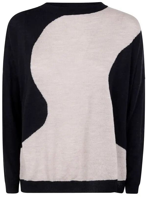 KNIT KNIT Embroidered Merino Wool Short Sweater