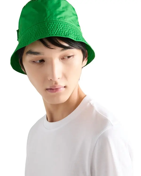 Prada Foldable Re-nylon Bucket Hat - Green