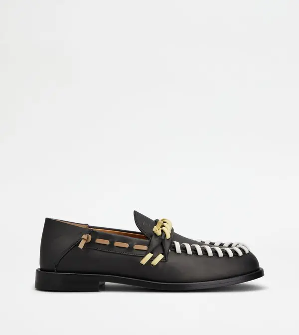 TOD'S Leather Mules With Reclining Heel - Black
