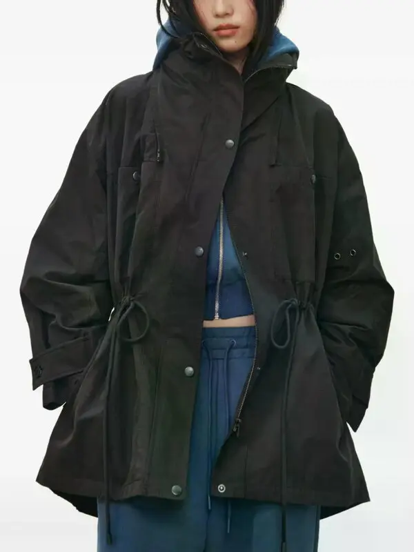 STUDIO TOMBOY Detachable Hood Coat - Black