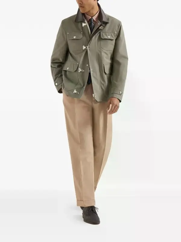 Brunello Cucinelli Garment-dyed Cotton And Linen Canvas Trousers With Double Pleats