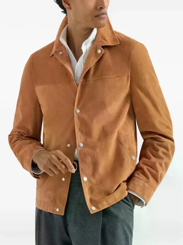 Brunello Cucinelli Suede Snap-closure Shirt Jacket