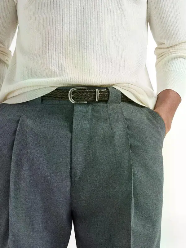 Brunello Cucinelli Chevron-effect Braided Belt