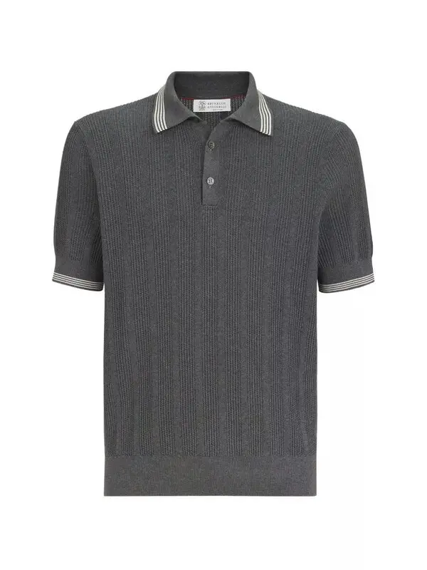 Brunello Cucinelli Cotton Knit Polo Shirt