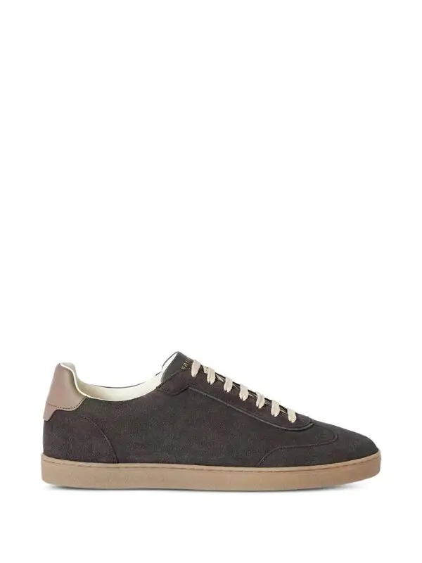 Brunello Cucinelli Suede Low Top Sneakers - Black