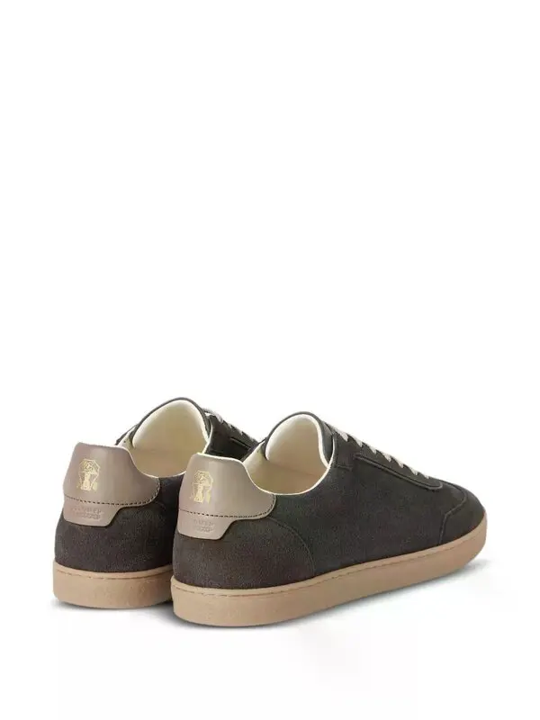 Brunello Cucinelli Suede Low Top Sneakers - Black