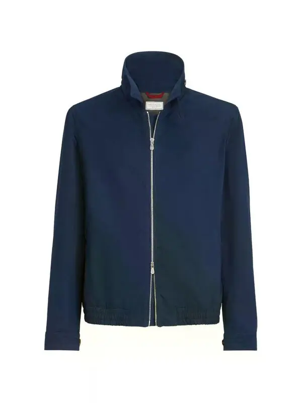Brunello Cucinelli Water-resistant Microfiber Outerwear Jacket - Blue