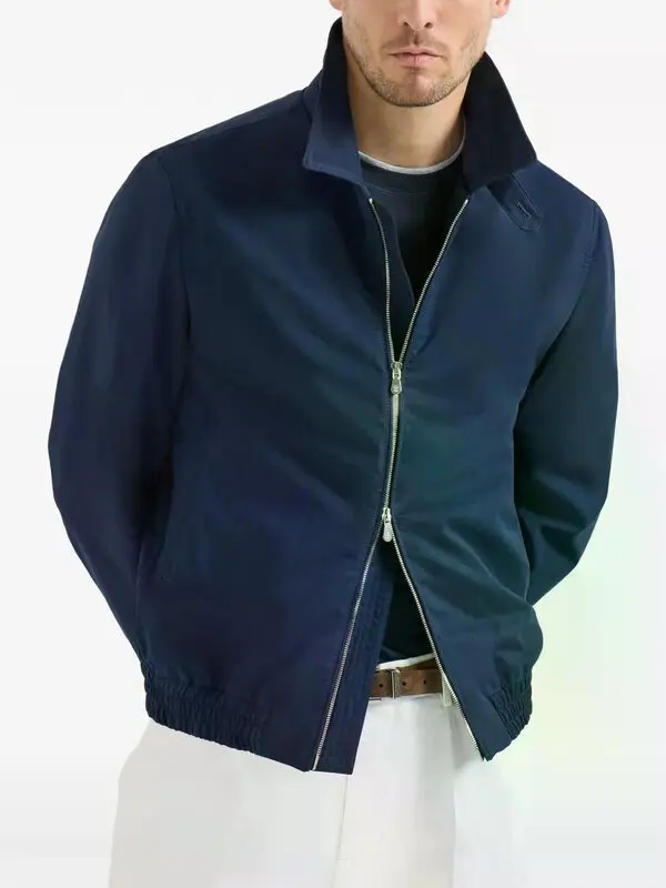 Brunello Cucinelli Water-resistant Microfiber Outerwear Jacket - Blue