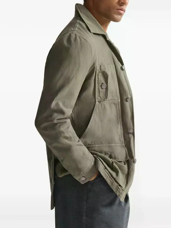 Brunello Cucinelli Cotton And Linen Canvas Outerwear Jacket