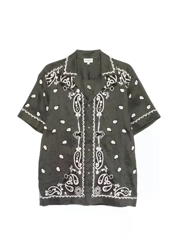 P.a.r.o.s.h Embroidered Paisley Print Shirt - Grey