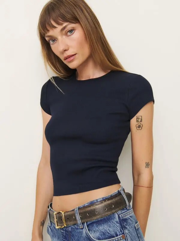 REFORMATION Muse T-shirt - Blue