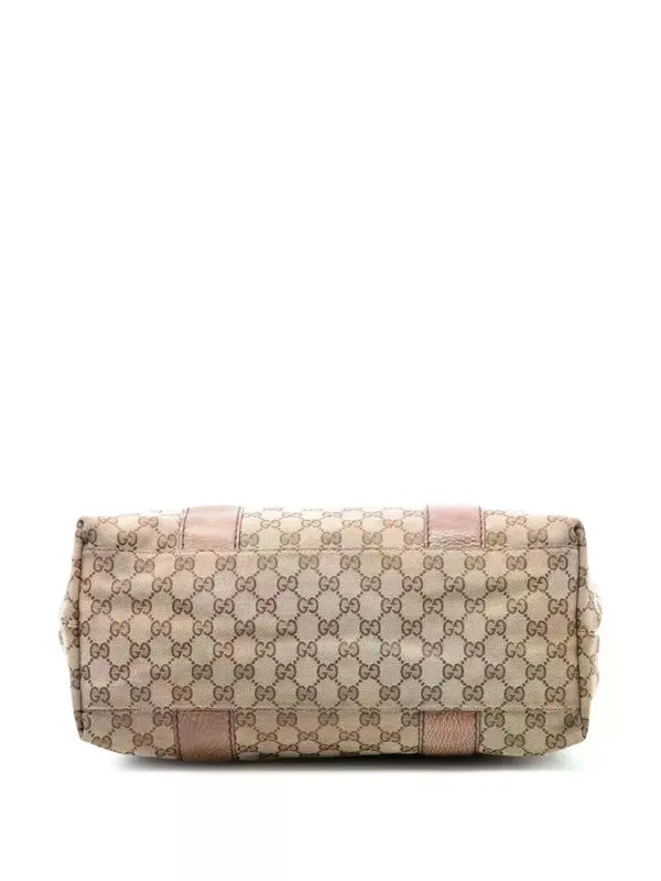 Gucci Gg Canvas Bamboo Libeccio Tote - Neutrals