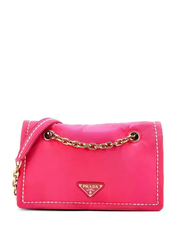 Prada Padded Chain Flap Bag Tessuto Medium Shoulder Bag
