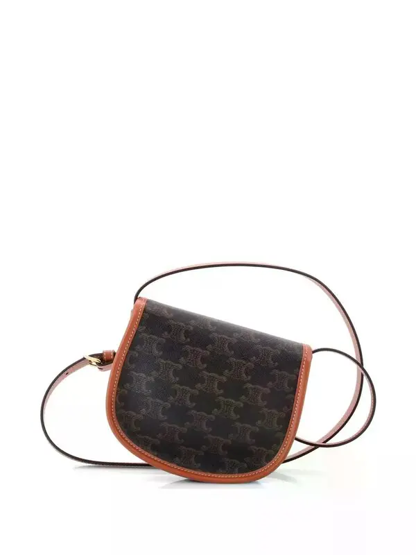 Celine Besace Flap Bag Triomphe Coated Canvas Mini