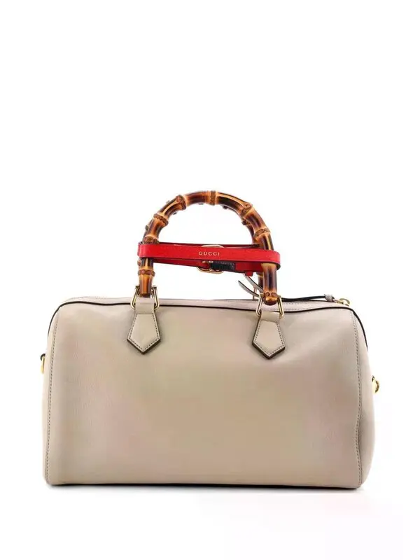 Gucci Diana Nm Bamboo Handle Boston Bag - Neutrals