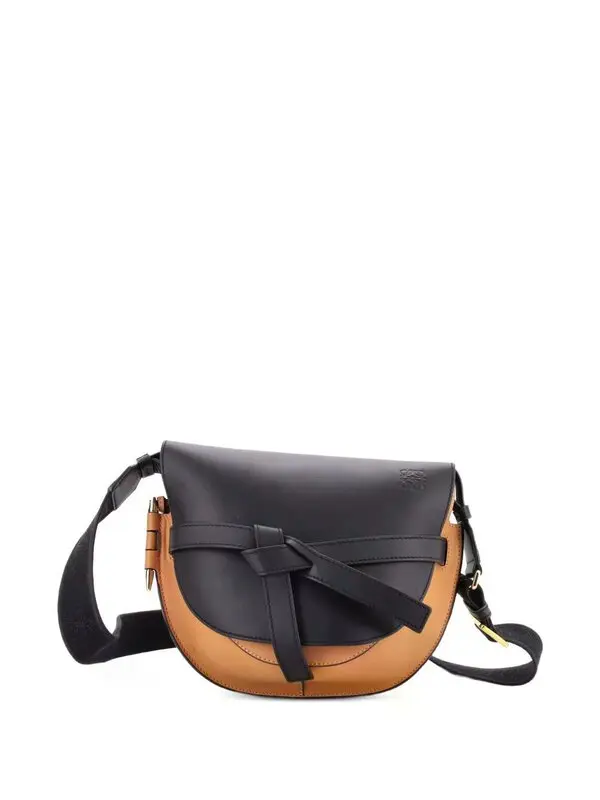 Loewe Gate Dual Leather Shoulder Bag - Black
