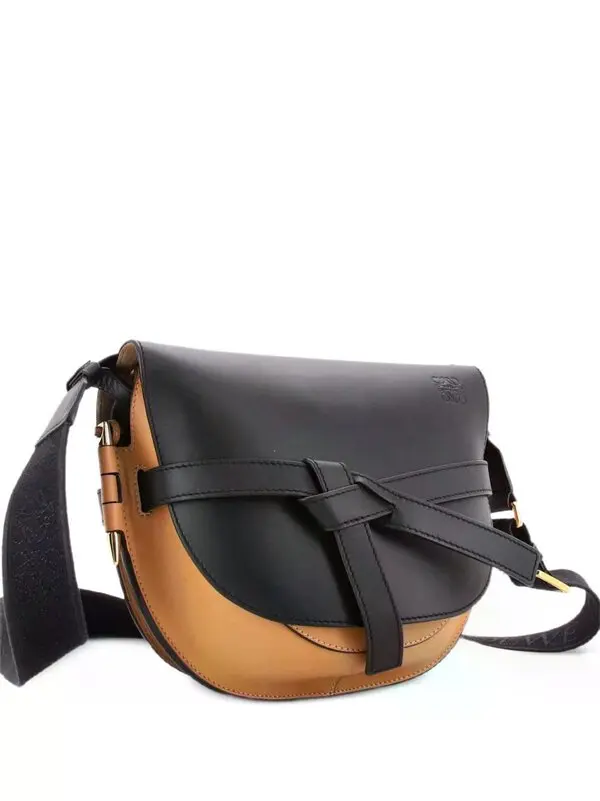 Loewe Gate Dual Leather Shoulder Bag - Black
