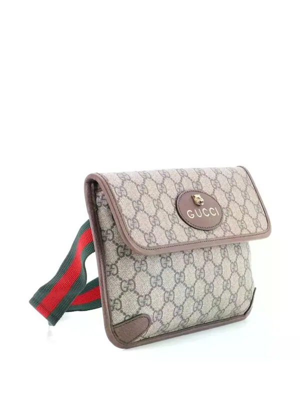 Gucci Neo Vintage Flap Messenger Gg Coated Canvas Small - Brown