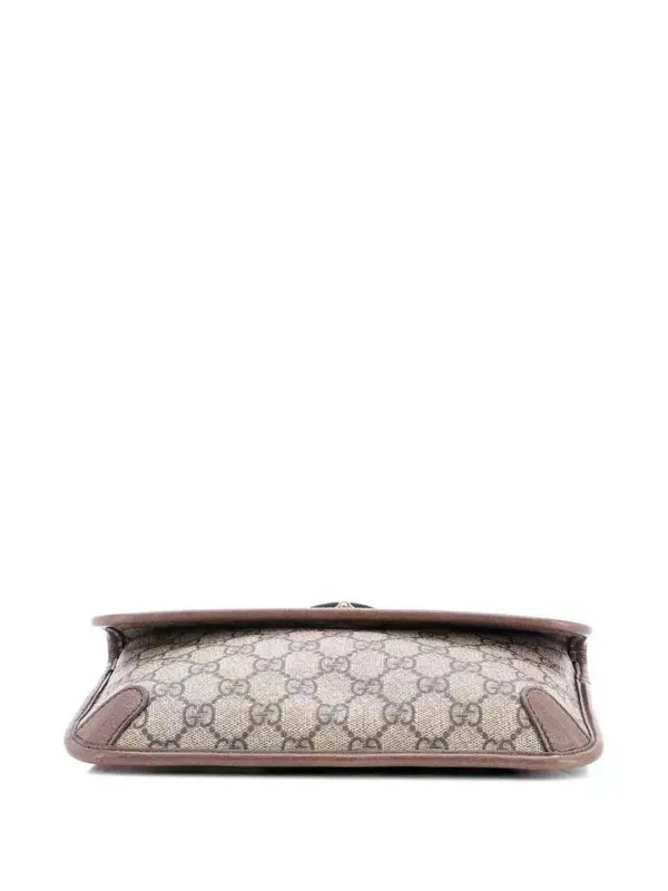 Gucci Neo Vintage Flap Messenger Gg Coated Canvas Small - Brown