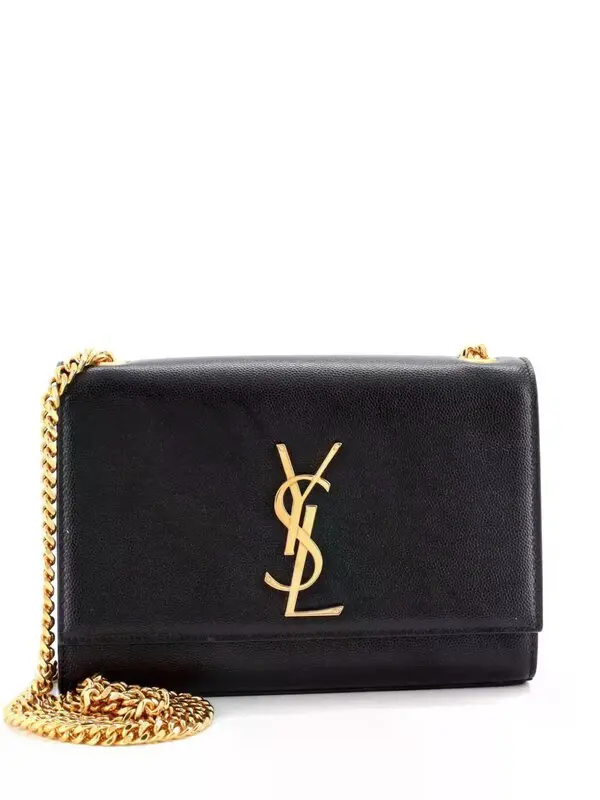 Saint Laurent Classic Monogram Grainy Leather Small Crossbody Bag