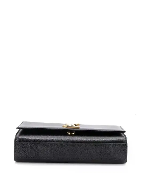 Saint Laurent Classic Monogram Grainy Leather Small Crossbody Bag