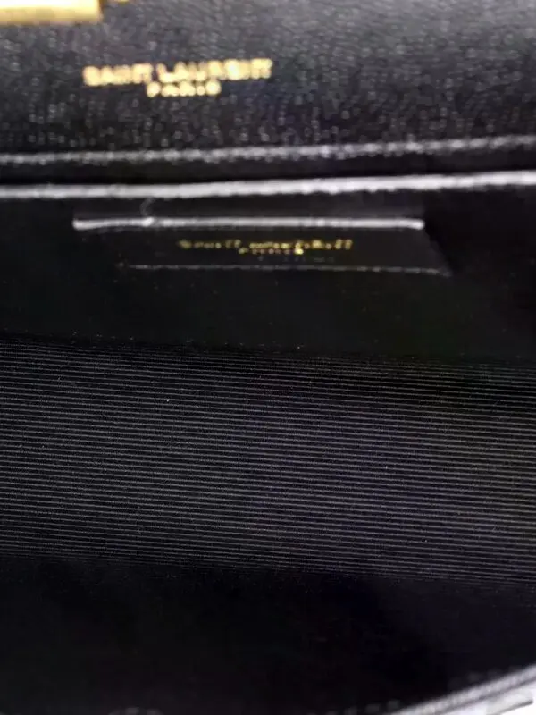 Saint Laurent Classic Monogram Grainy Leather Small Crossbody Bag
