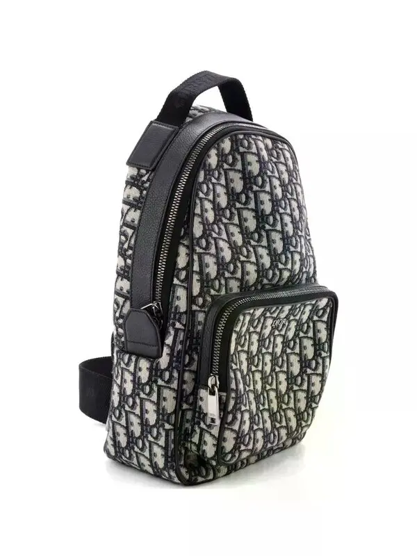 Dior Oblique Canvas Zip Around Sling Backpack