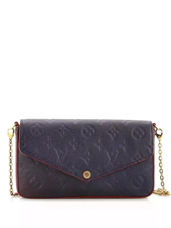 LOUIS VUITTON Felicie Pochette Monogram Empreinte Leather - Blue