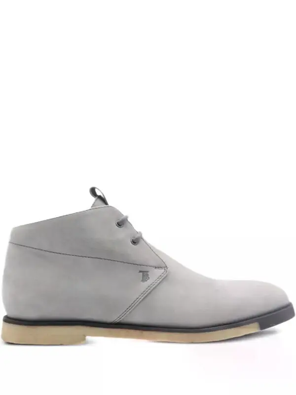 TOD'S Leather Desert Boots - Blue