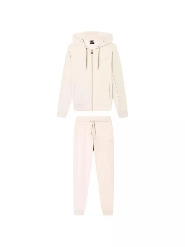 EA7 Logo-print Tracksuit - Neutrals