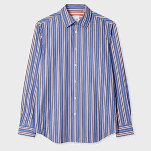 Paul Smith Regular-fit And Brown Stripe Shirt