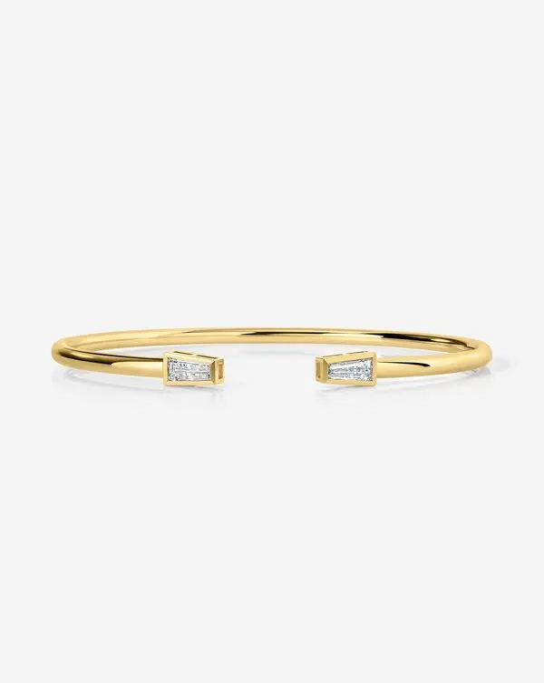 Ring Concierge Aureum Tapered Baguette Lab Diamond Flexi Cuff - One-color