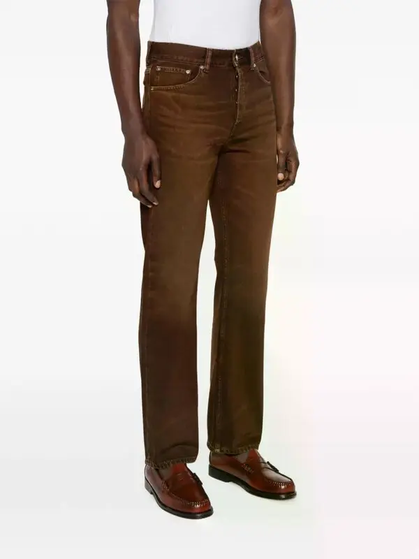Sandro Regular Washed-effect Jeans - Brown