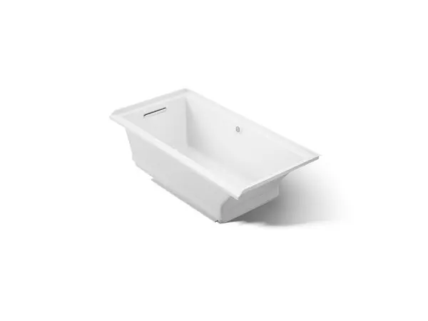 KOHLER Underscore 60" X 30" Alcove Heated Bubblemassage Air Bath With Bask, Left Drain - One-color