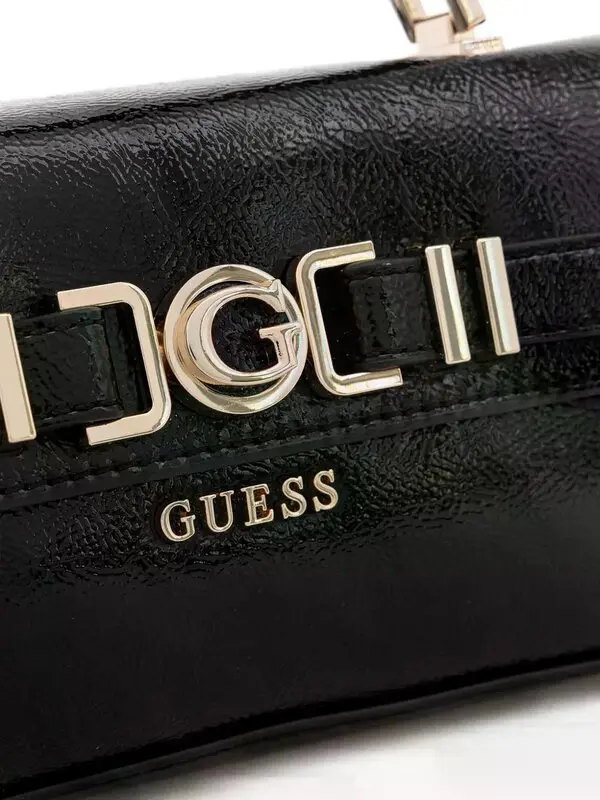Guess Logo-plaque Crossbody Bag - Black