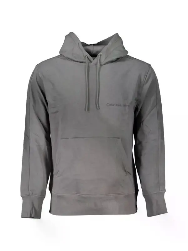 Calvin Klein Logo-print Cotton Hoodie - Grey