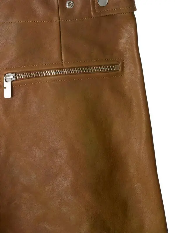 Burberry Pleat-detail Leather Trousers