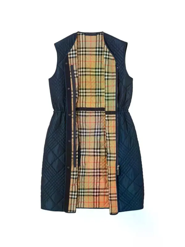 Burberry Micro Check-stitch Nylon Blend Gilet