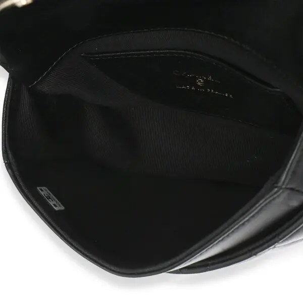 Chanel Quilted Lambskin Cc Half Moon Flap Bag
