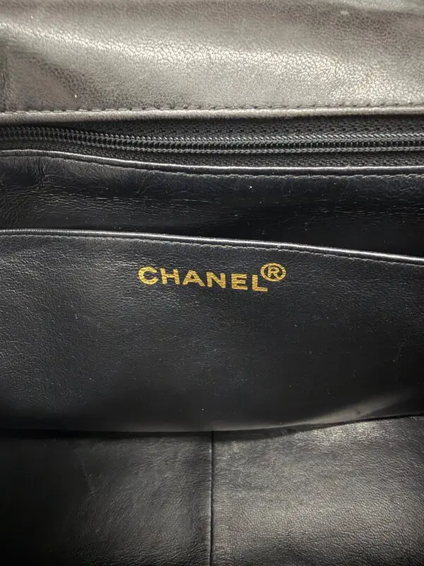 Chanel Vintage 24k Quilted Lambskin Jumbo Xl Maxi Flap Bag